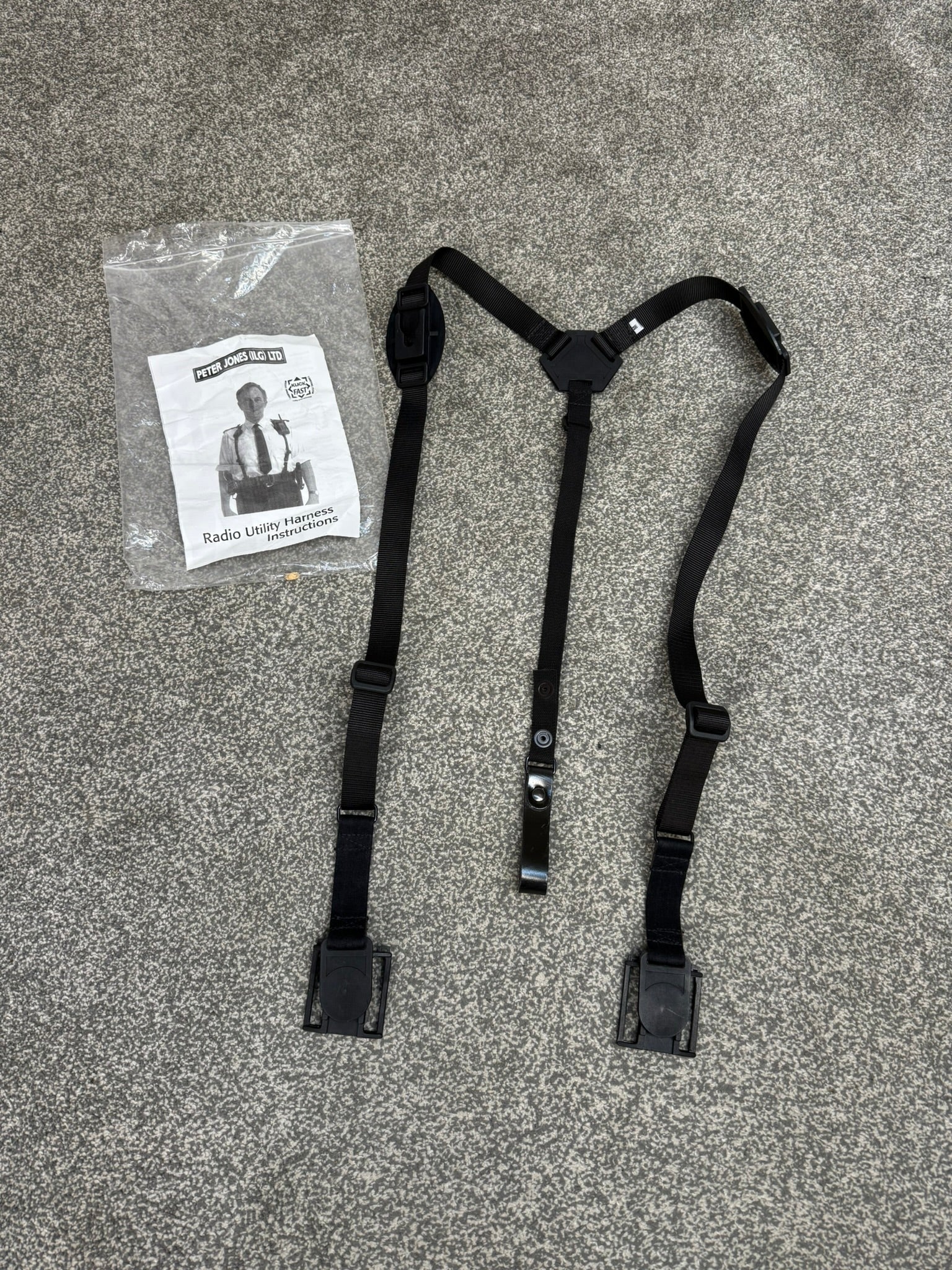 Ex Police NEW Peter Jones Radio Utility Harness Covert Security Klickf ...
